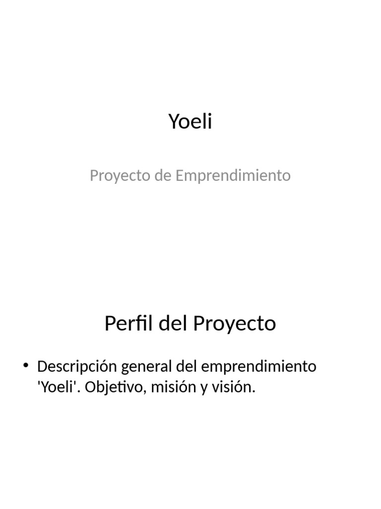 Yoeli Emprendimiento | PDF