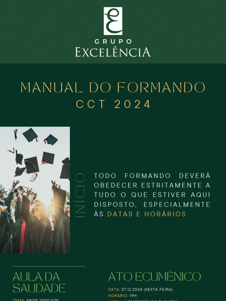 MANUAL DO FORMANDO - CCT 2024 | PDF