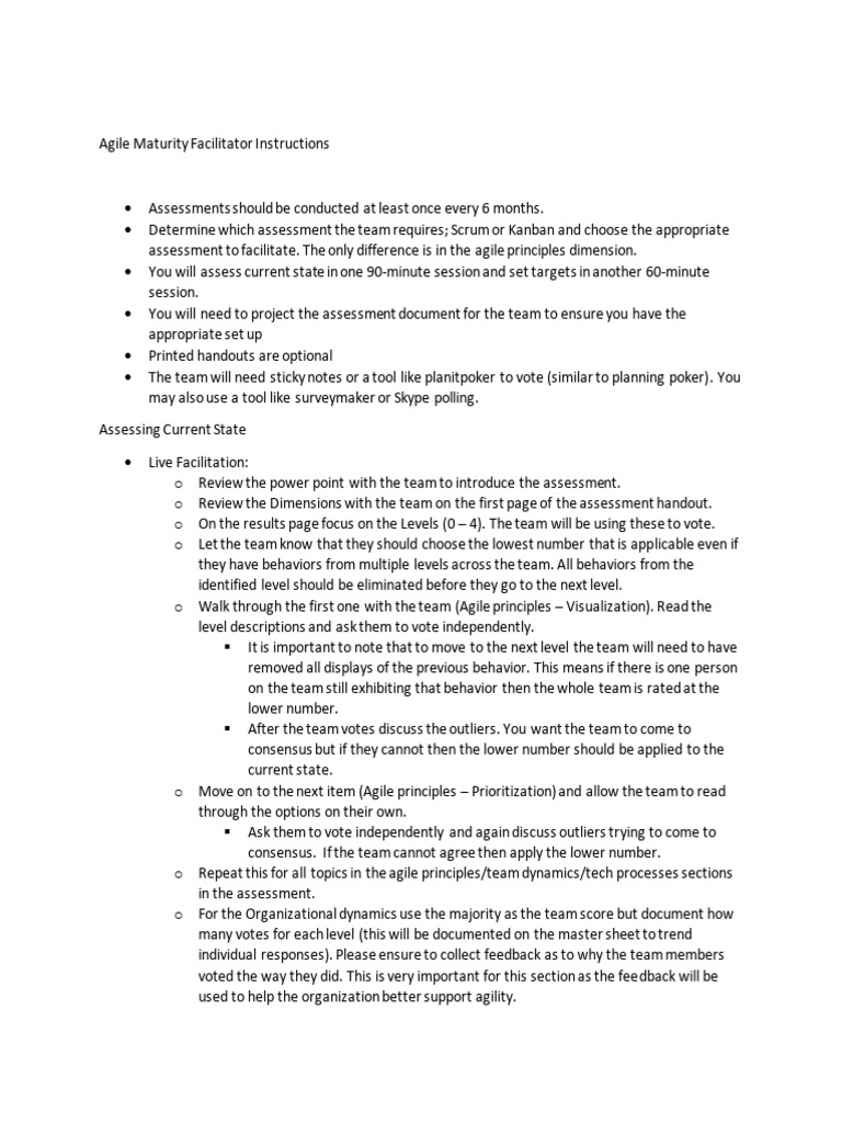 Agile Maturity Assessment Guide | PDF | Agile Software Development ...