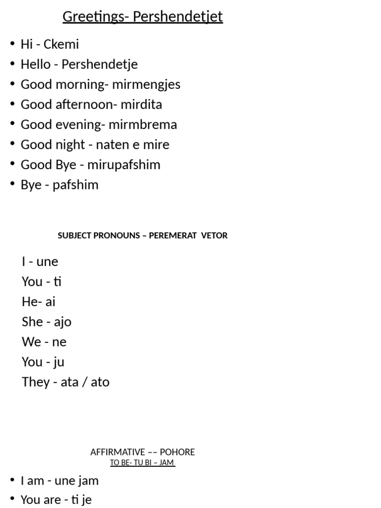 English Greetings and Basics | PDF | Linguistic Morphology | Linguistics
