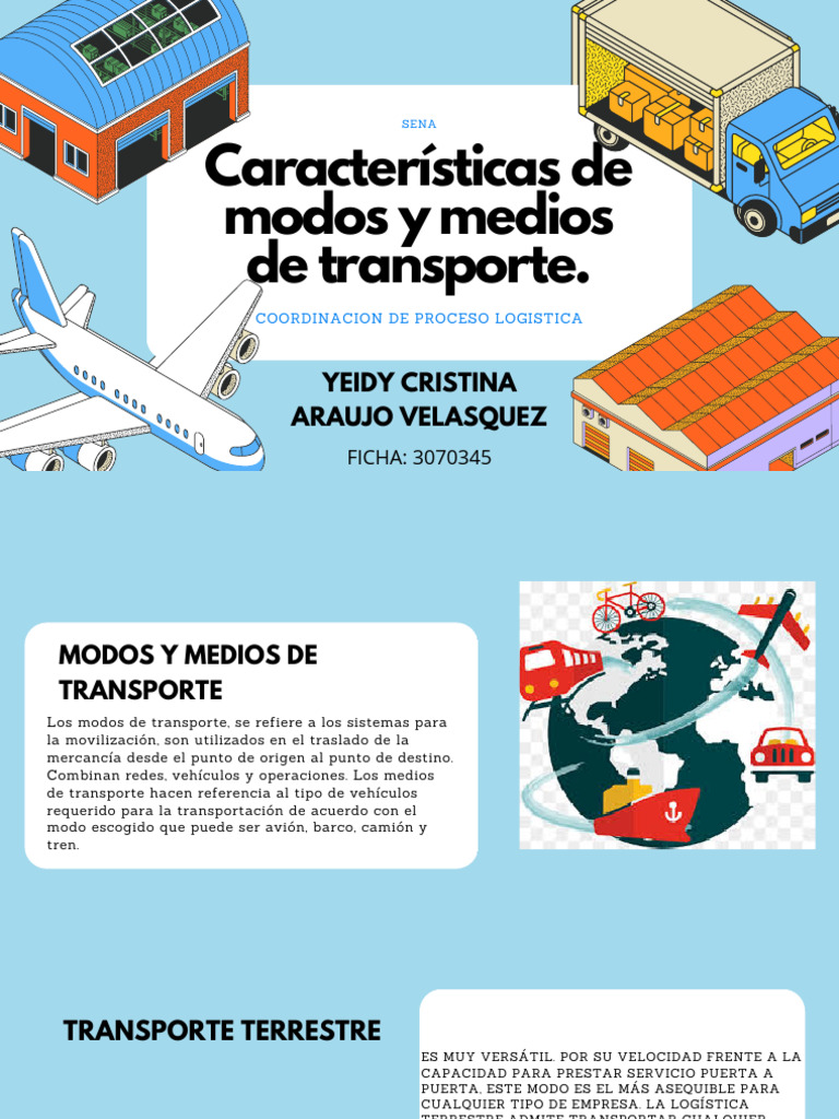CARACTERISTICAS DE MODOS Y MEDIOS DE TRANSPORTE | PDF | Transporte | Tren