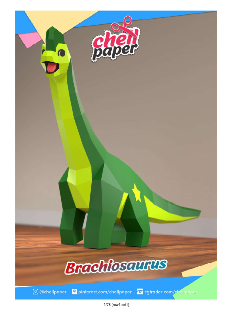 Brachiosaurus Template (1) | PDF