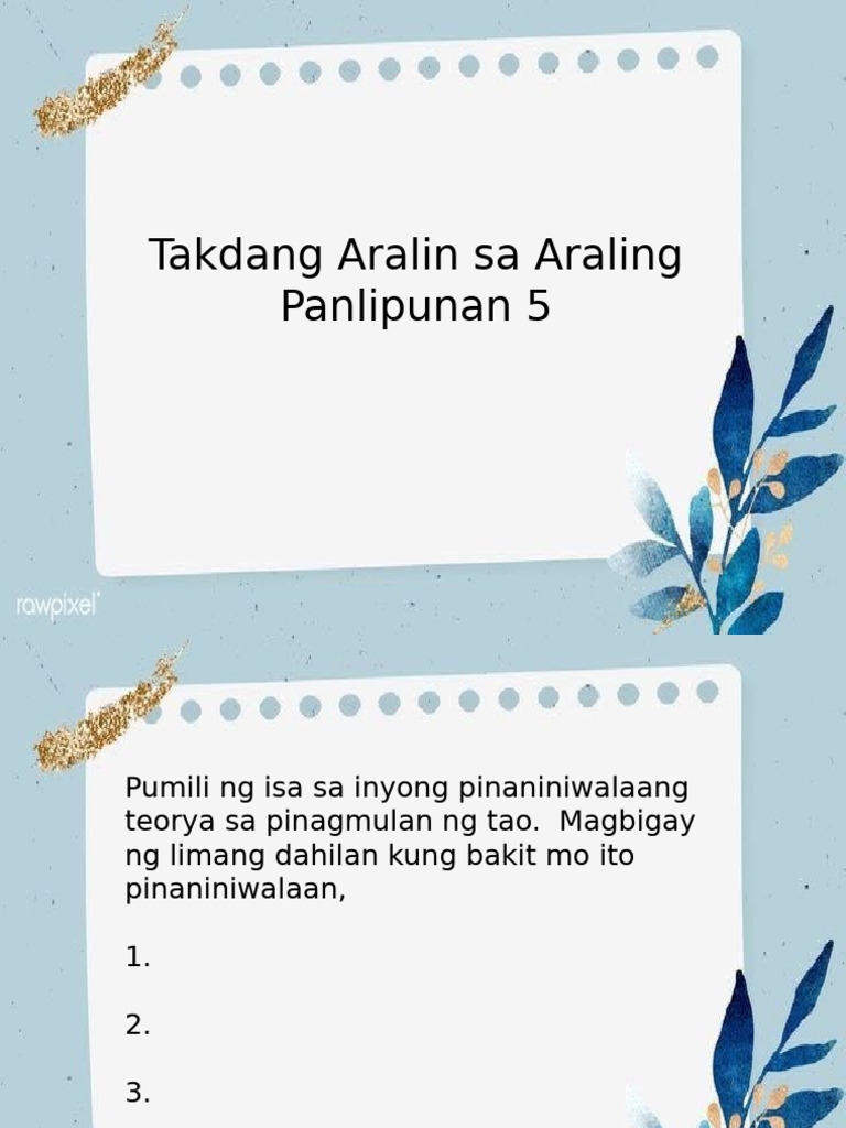 Takdang Aralin Ap 5 | PDF