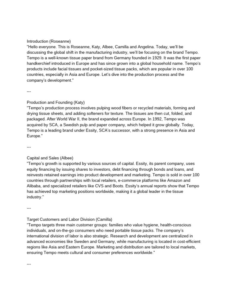 Geog Presentation Script | PDF | Paper | Economies