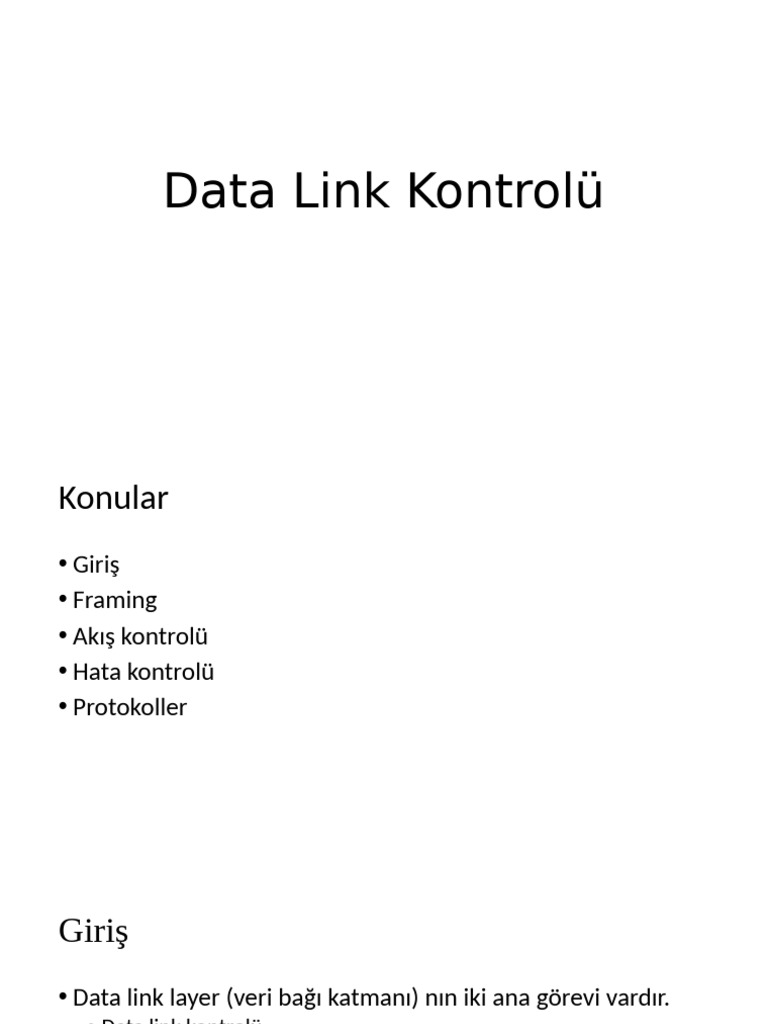 Hafta10 - Data Link | PDF