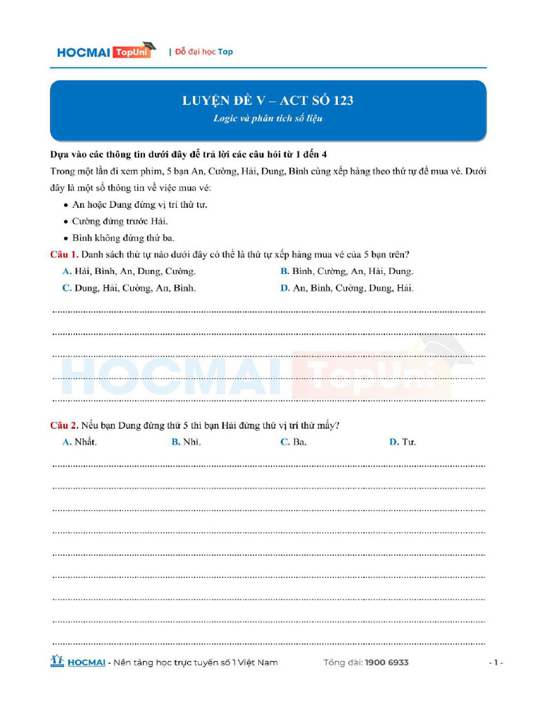 Buoi 03 LG PTSL Luyen de 123 de Thi | PDF