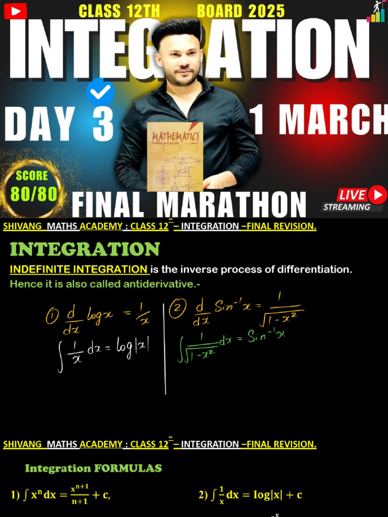 Integration-One Shot 2025 CBSE | PDF