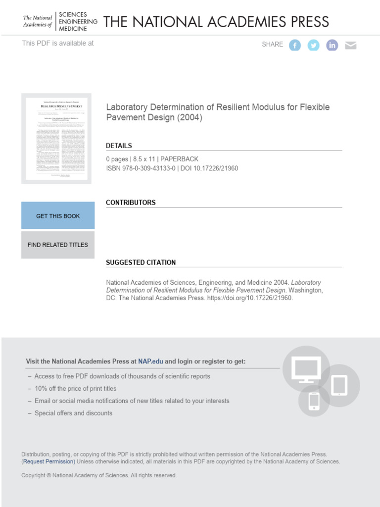 Resilent Modulus | PDF | Deformation (Engineering) | Strength Of Materials