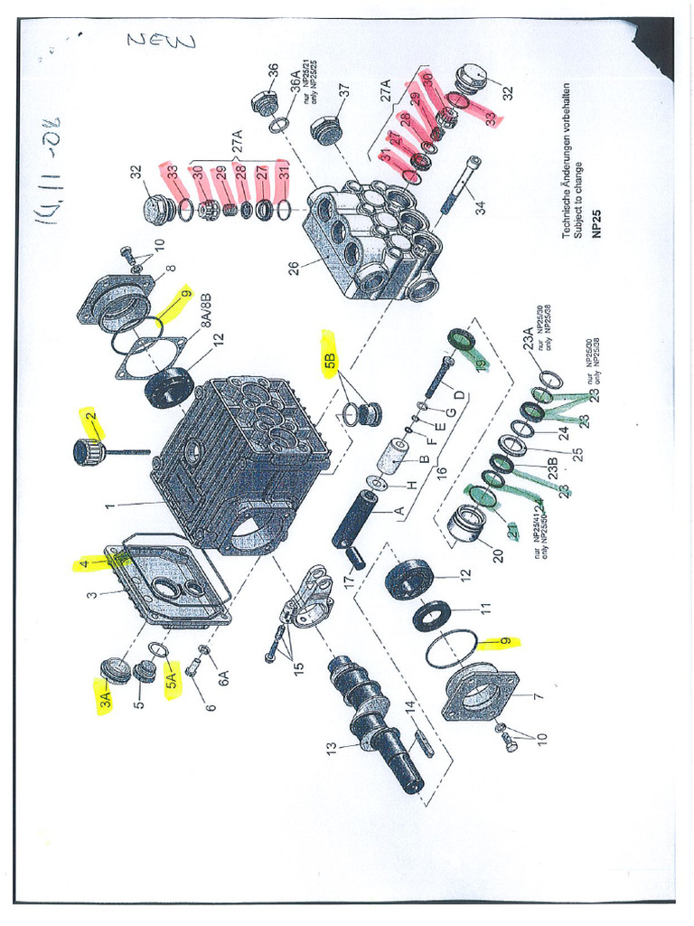 Spare Part List For NP25 New RevB | PDF