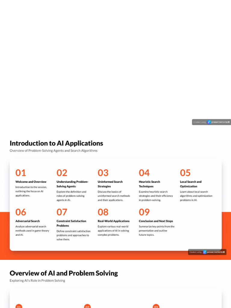 Introduction To AI Applications Problem Solving Strategies | PDF
