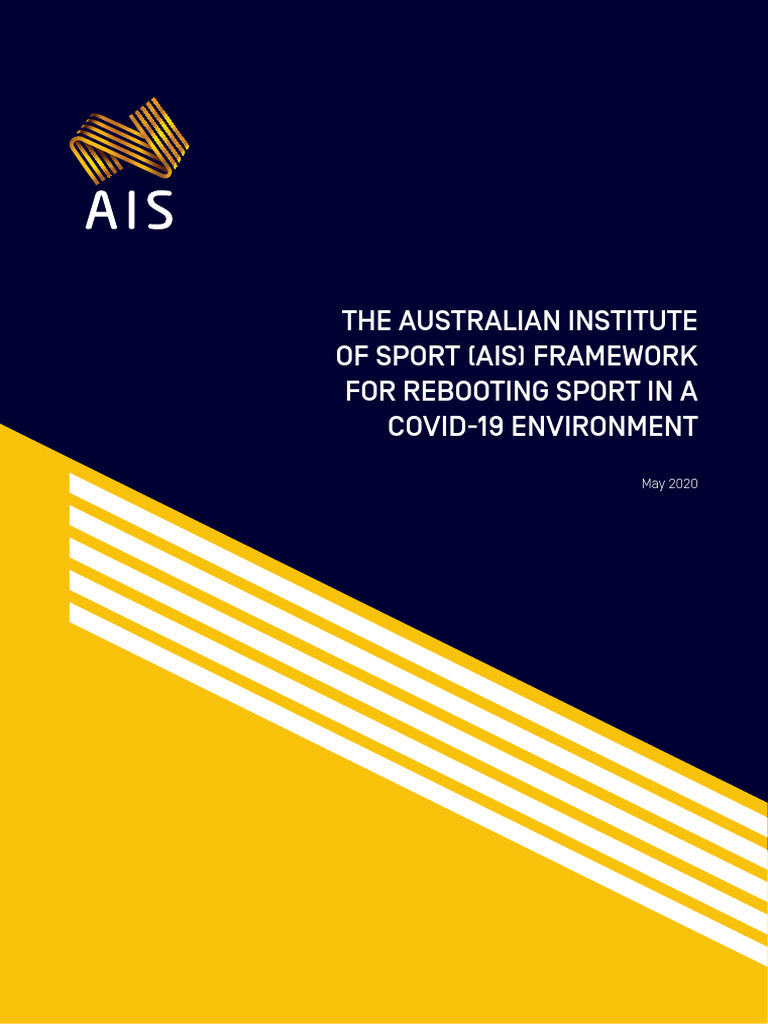 The Australian Institute of Sport AIS Framework For Rebooting Sport in ...
