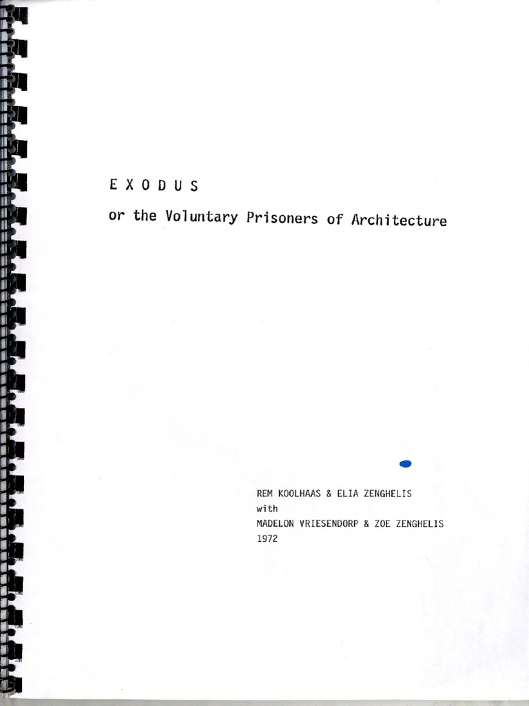 Rem-Koolhaas Exodus | PDF