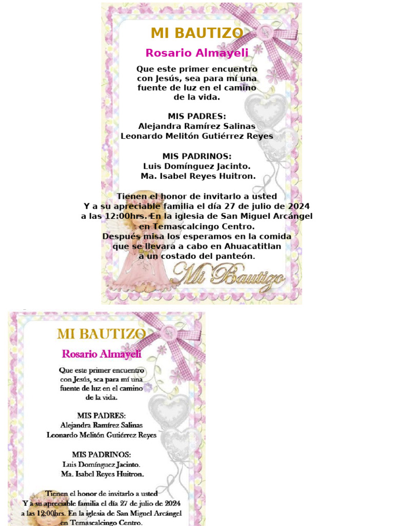 MI BAUTIZO | PDF