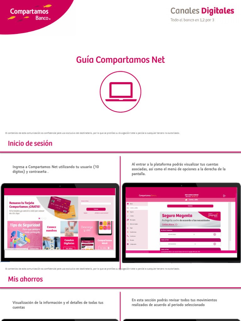 Guía de Uso de Compartamos Net | PDF | ciberespacio | Informática