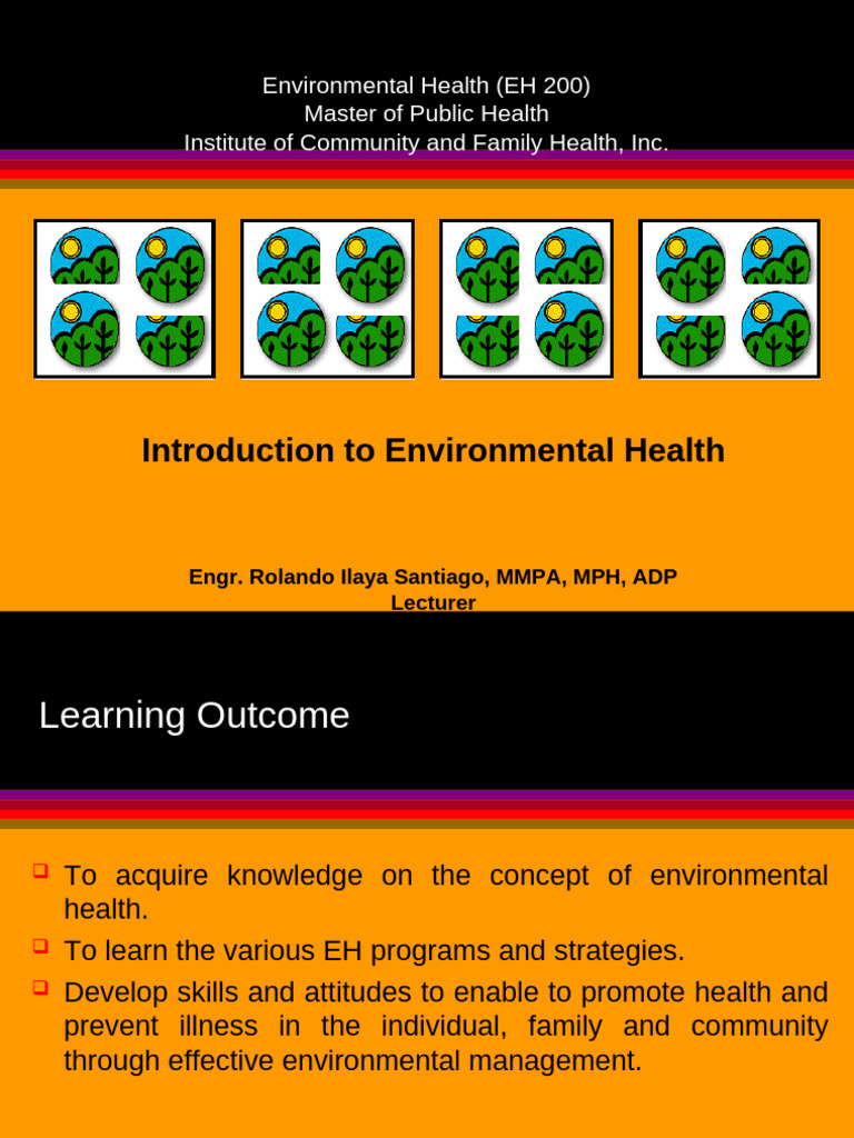 Intro To Environmental Health - Basics | PDF | Hazards | Environmental Health