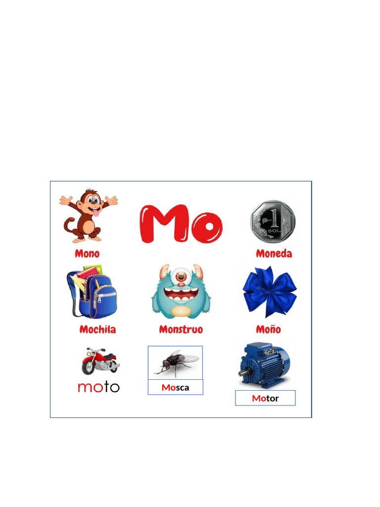 Figuras Con La Silaba Mo | PDF