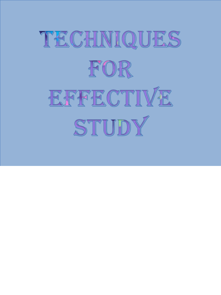 Effective_Study_Techniques | PDF