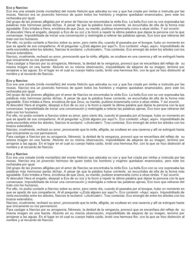Eco y Narciso | PDF