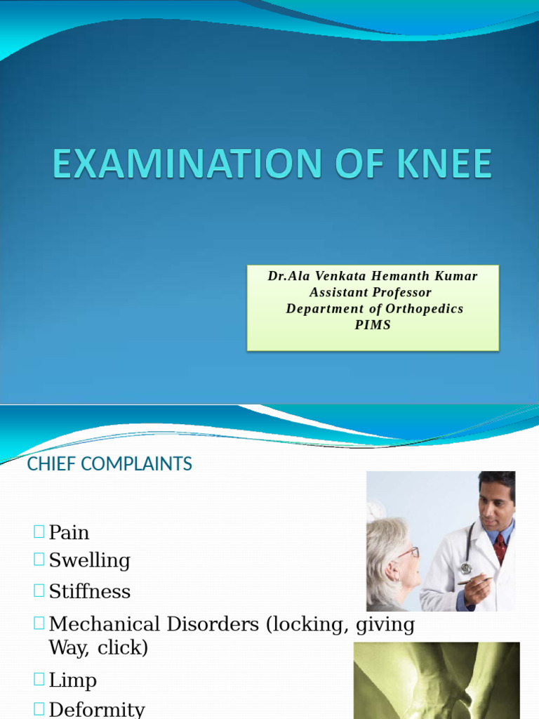 Kneeexamination 130222084159 Phpapp02 | PDF | Knee | Anatomical Terms ...