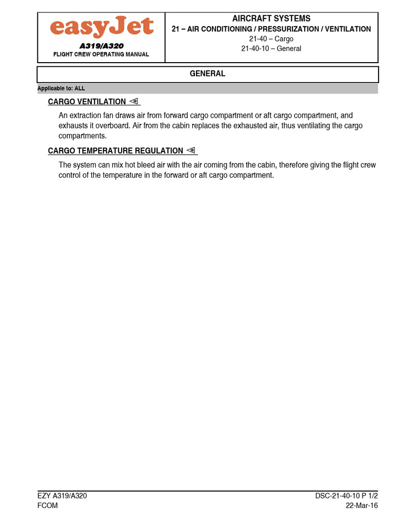 A320 Aft Isolation Valve Operations | PDF | Valve | Equipment