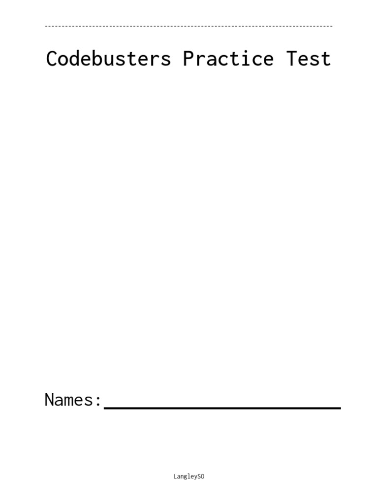 Codebusters Practice Test Overview | PDF | Cryptography | Secure ...