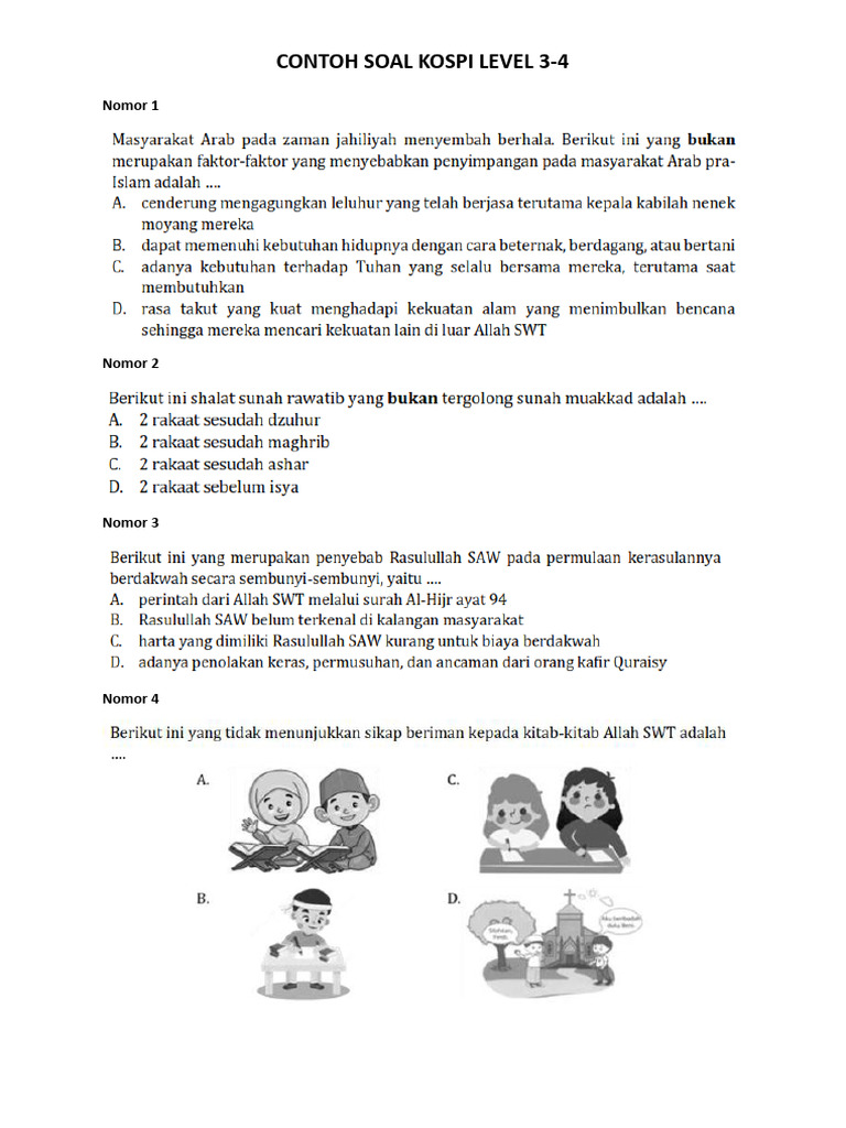 Contoh Soal KOSPI | PDF