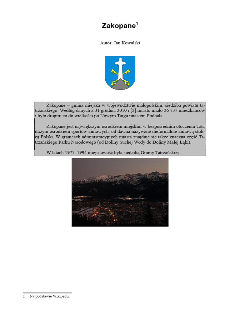 Zakopane | PDF