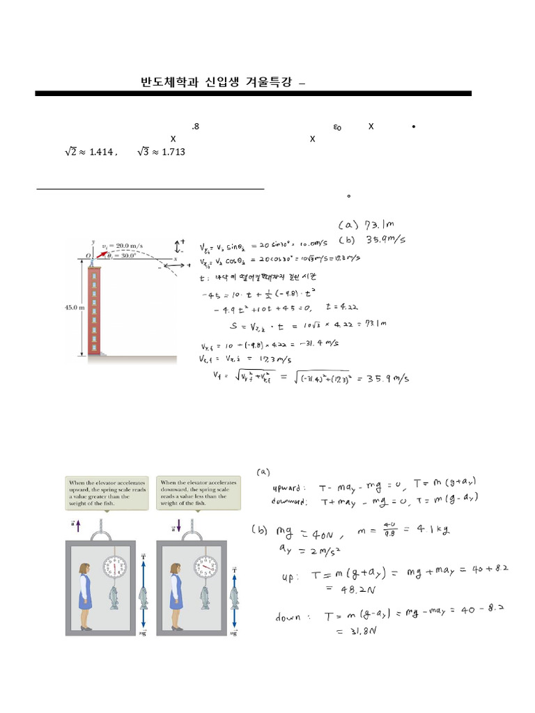 Physics Homework: Kinematics & Forces | PDF