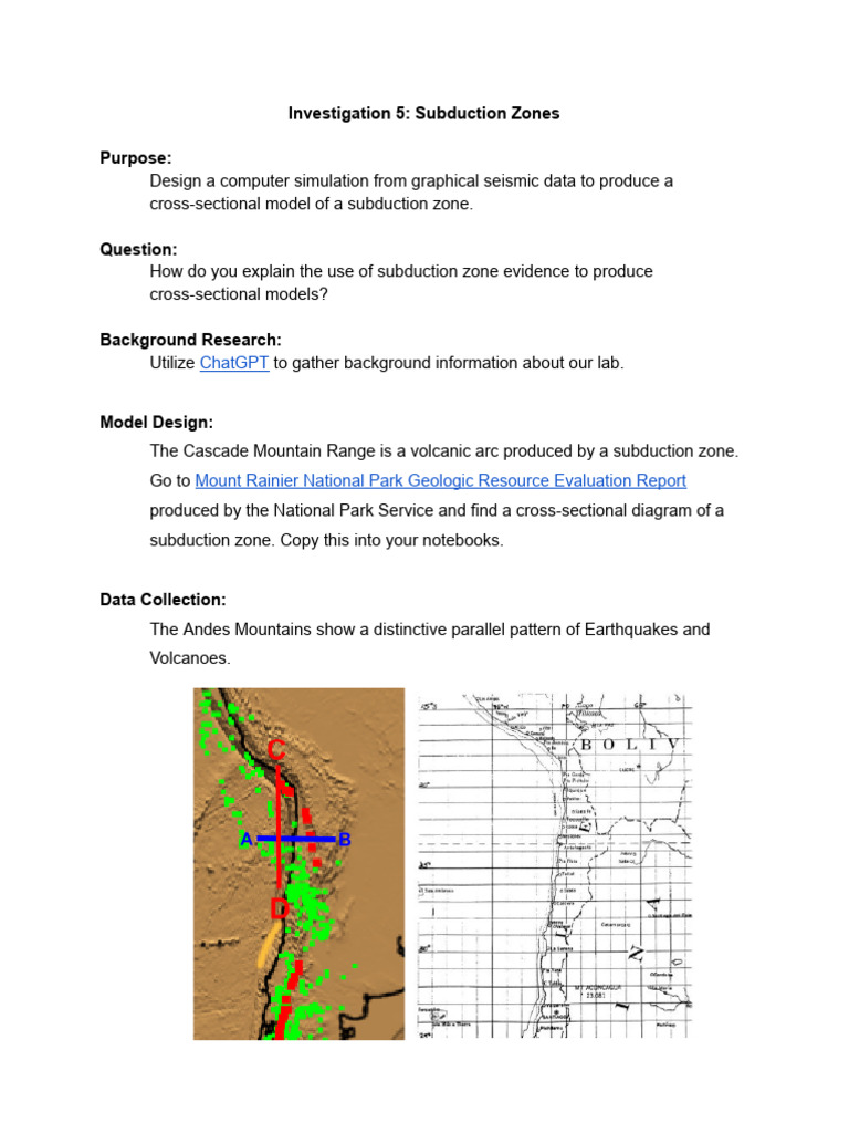 2.5+investigation+5 +Subduction+Zone | PDF | Plate Tectonics | Earth ...