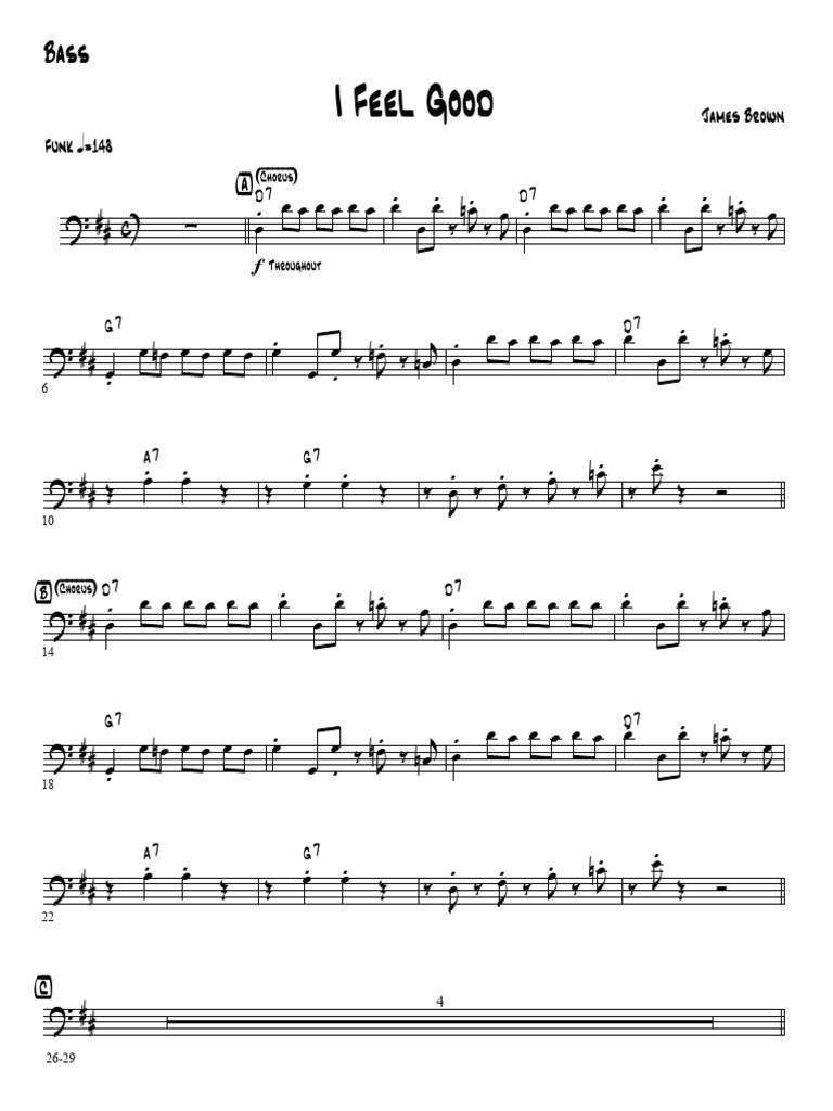 I Feel Good - Bass | PDF