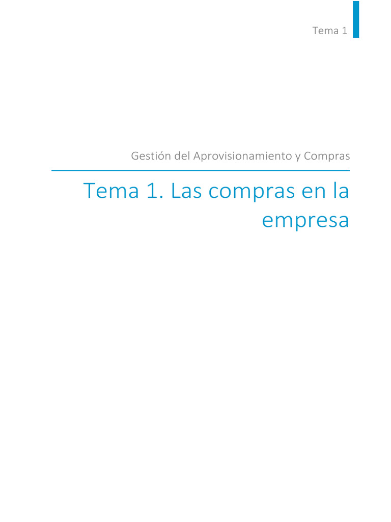 Tema 1 las compras en la empresa | PDF | Obtención | Business
