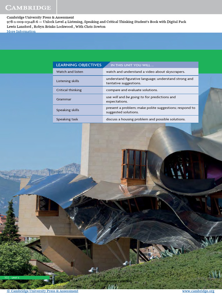 Unit5_Unlock Listening Speaking level 4 | PDF | Critical Thinking