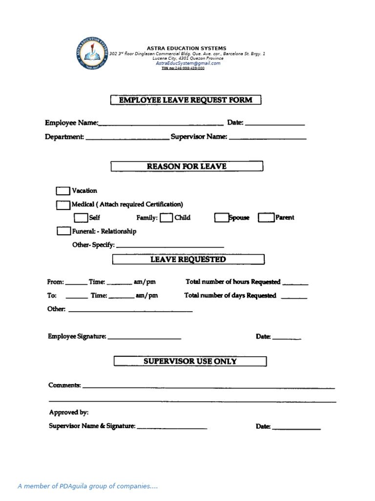 Leave Form | PDF
