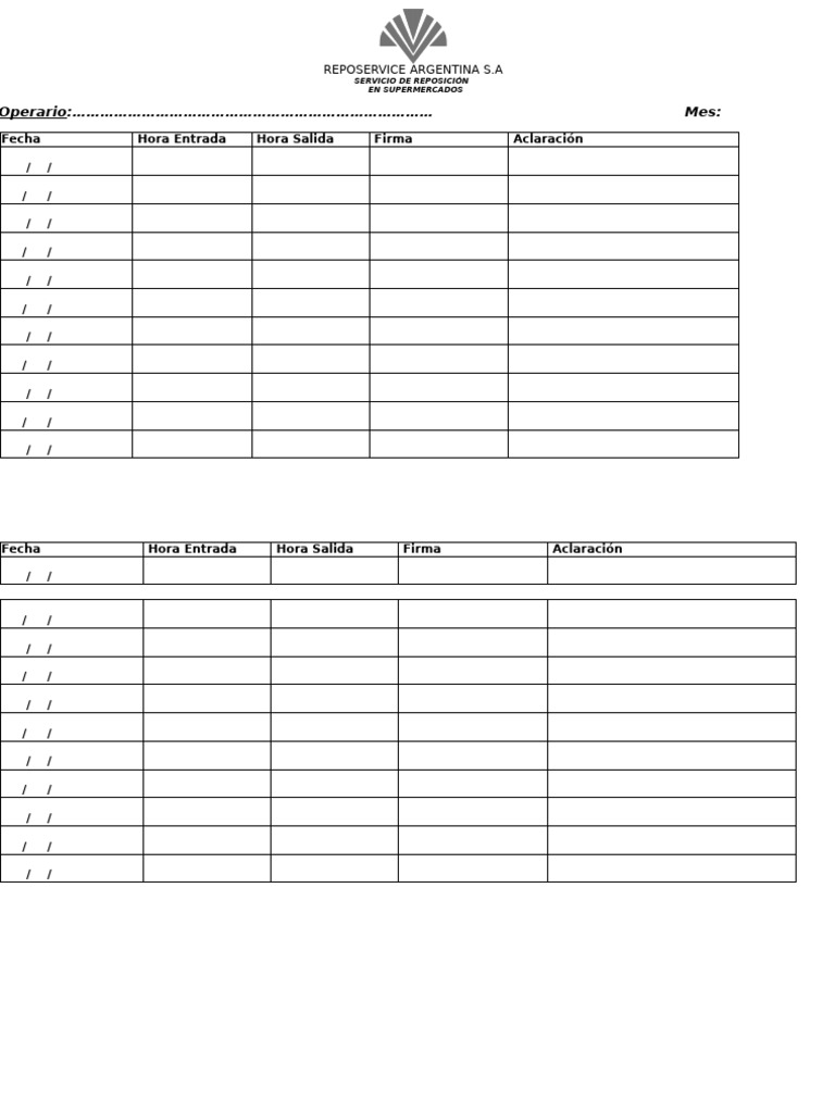 Planilla Diaria | PDF