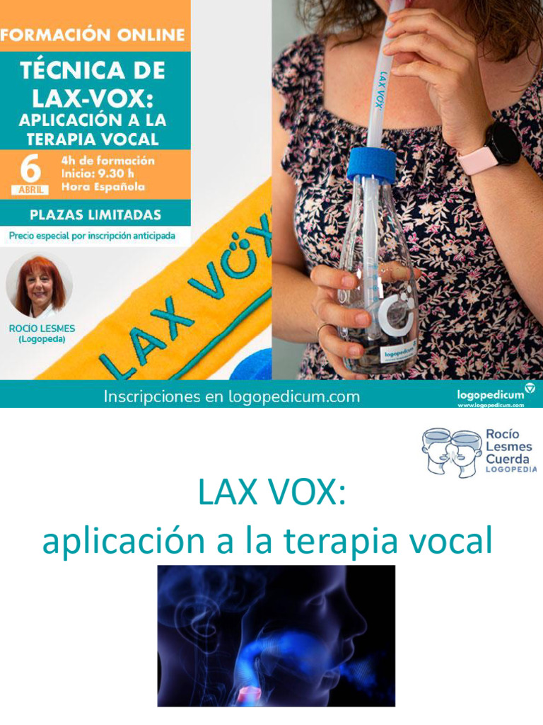 Lax Vox: Terapia Vocal y Contraindicaciones | PDF | Boca | Voz humana