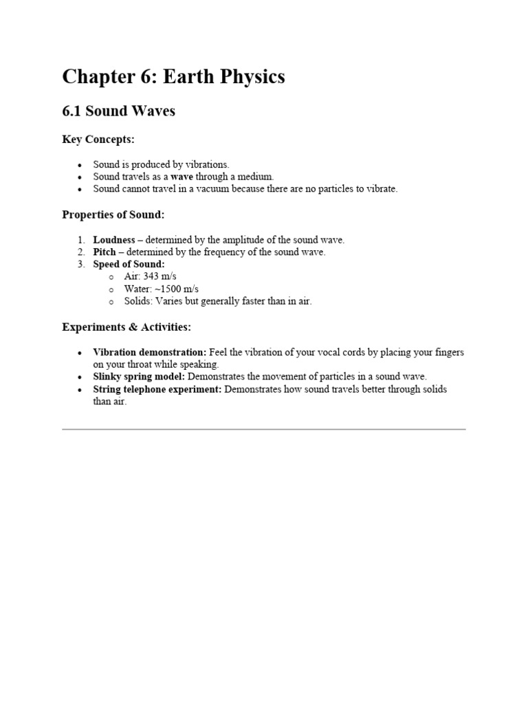 Earth Physics: Sound, Structure, Eclipses | PDF | Plate Tectonics | Volcano