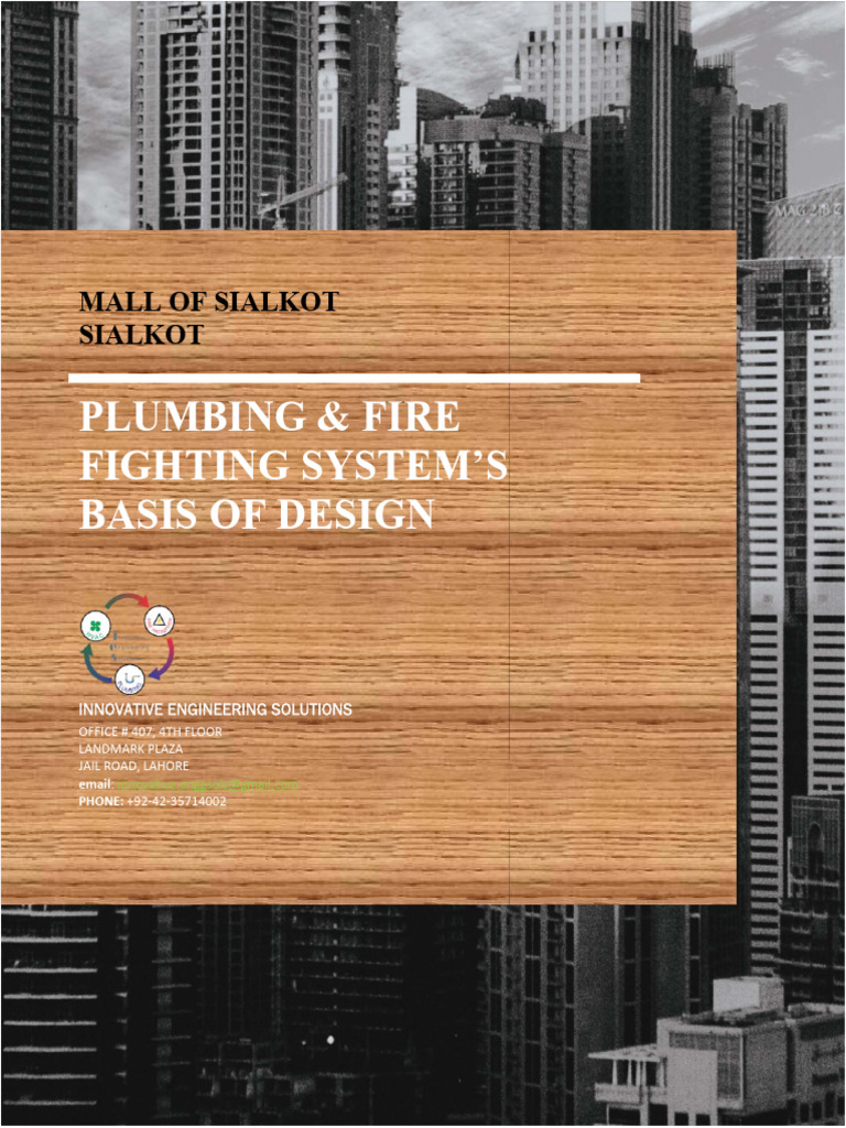 Mall of Sialkot, Sialkot (Plumbing & Fire Fighting System's Basis of Design) | PDF | Fire ...