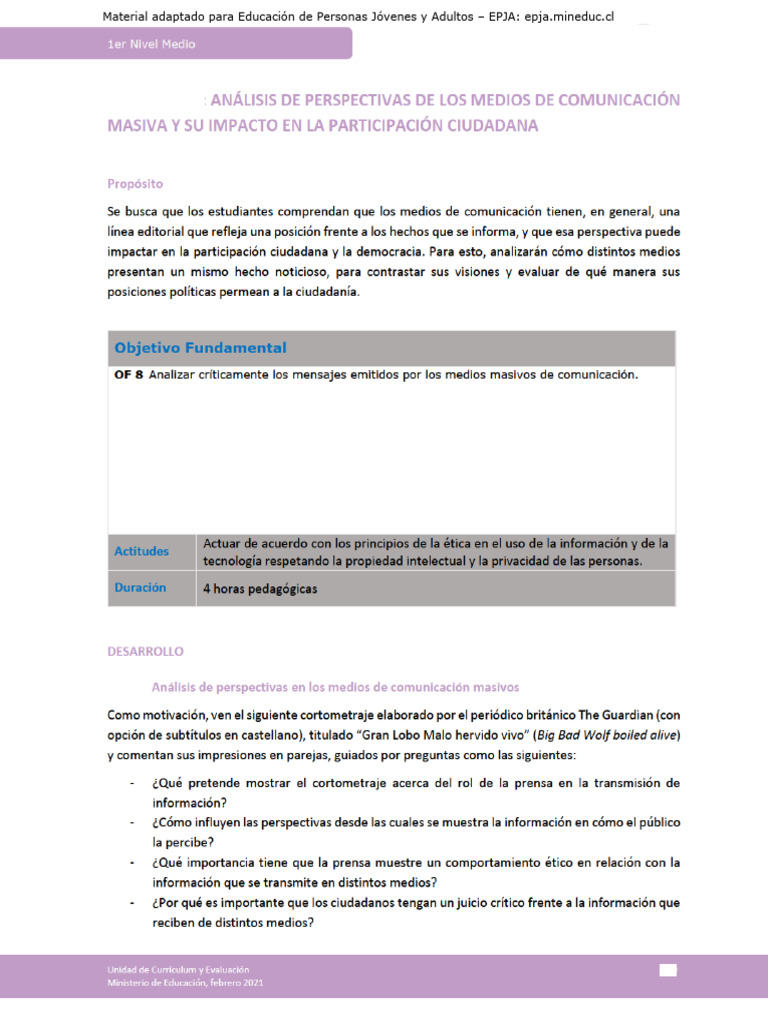 Actividad de Aprendizaje Una Mirada Critica A Los Medios de ...