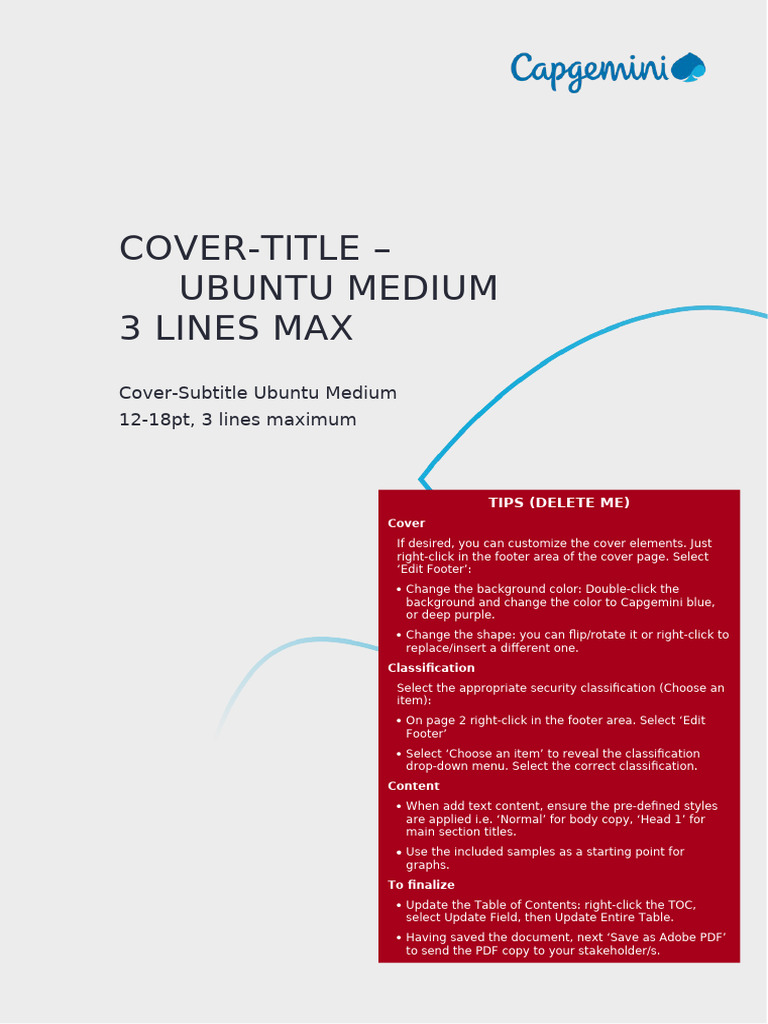 Capgemini Document Template Guide | PDF