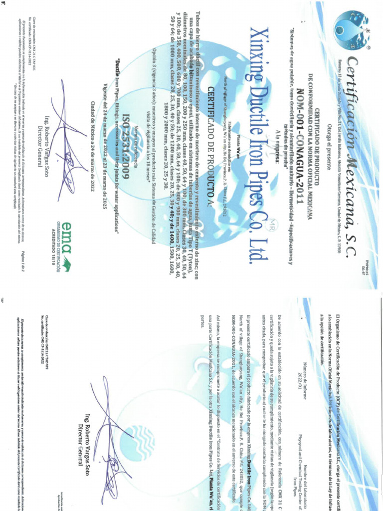 CMX-CP-3114-2022 - Xin Xing - ISO 2531 | PDF