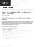 CBSE Practice Questions For Class 12 English Notice Writing Download ...