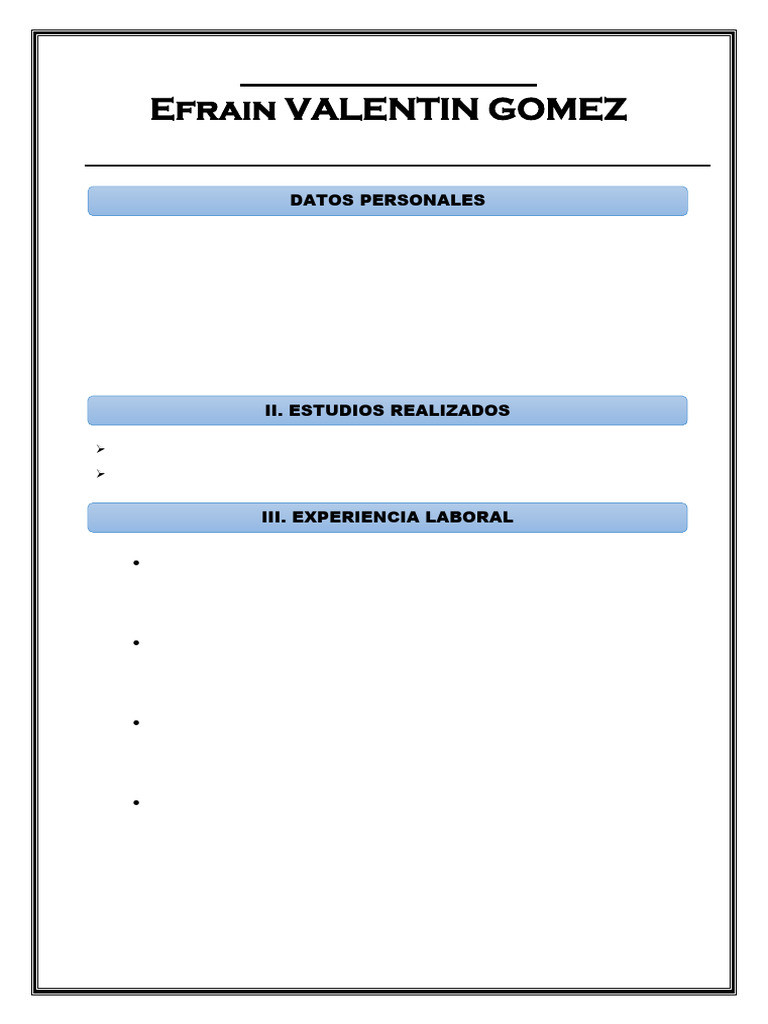 CV Efrain Valentin Gomez | PDF
