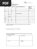 Grade 9 Math: UNIT 2: Powers and Exponent Laws - TEST Name | PDF ...