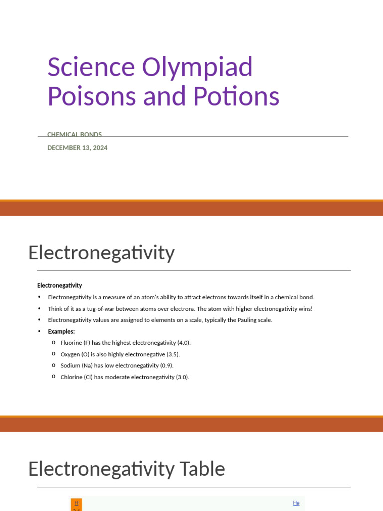Understanding Electronegativity and Bonds | PDF | Chemical Bond | Ionic Bonding