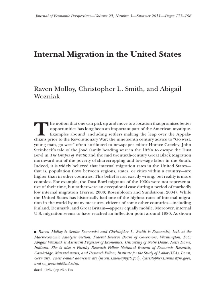 Internal Migration in the United States | PDF | American Community ...