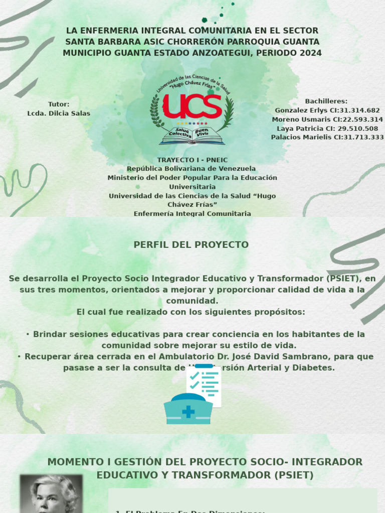 La Enfermeria Integral Comunitaria en El Sector Santa Barbara Asic ...