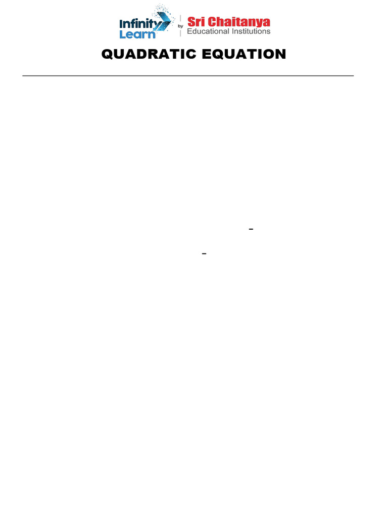 Main Quadratic Equation Key Pdf