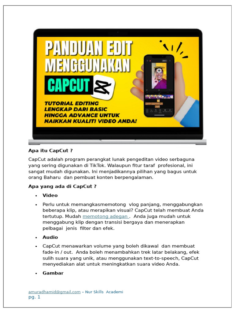 Capcut Software Ringkas | PDF
