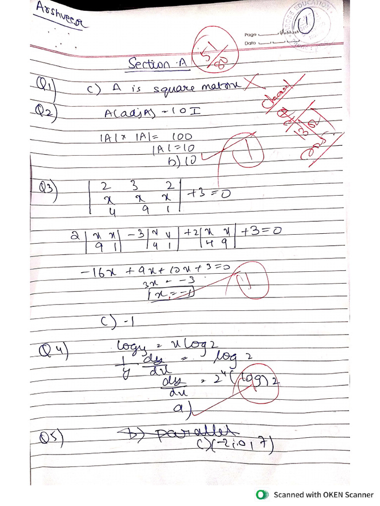 Mathematics Pre Board Exam | PDF