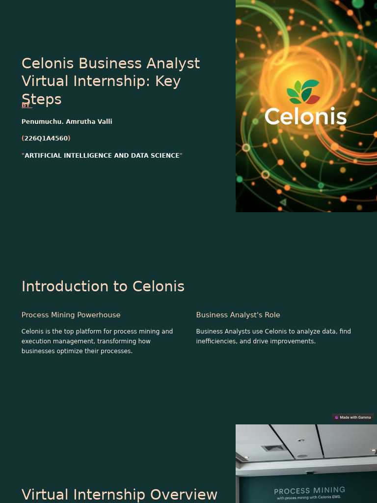 Celonis Business Analyst Virtual Internship Key Steps | PDF | Data | Data Analysis